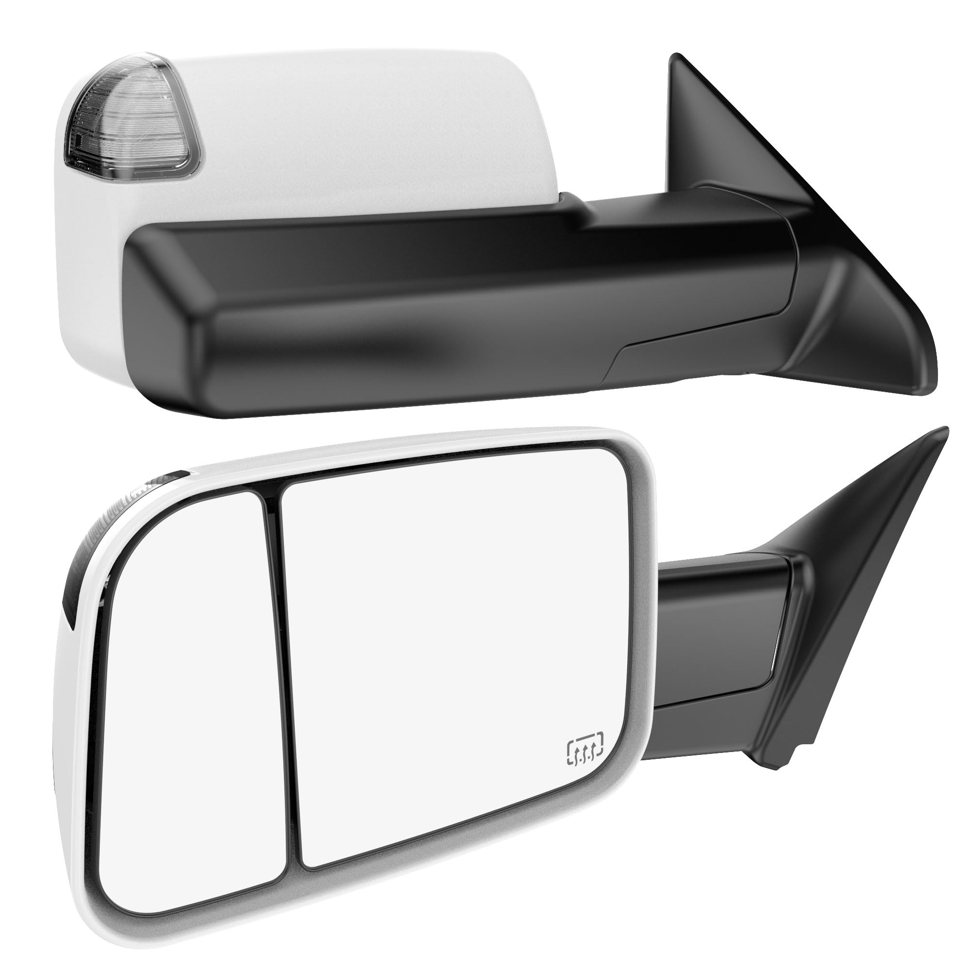 Heated Tow Mirrors Compatible with 2002-2008 Dodge Ram 1500, 2003-2009 ...