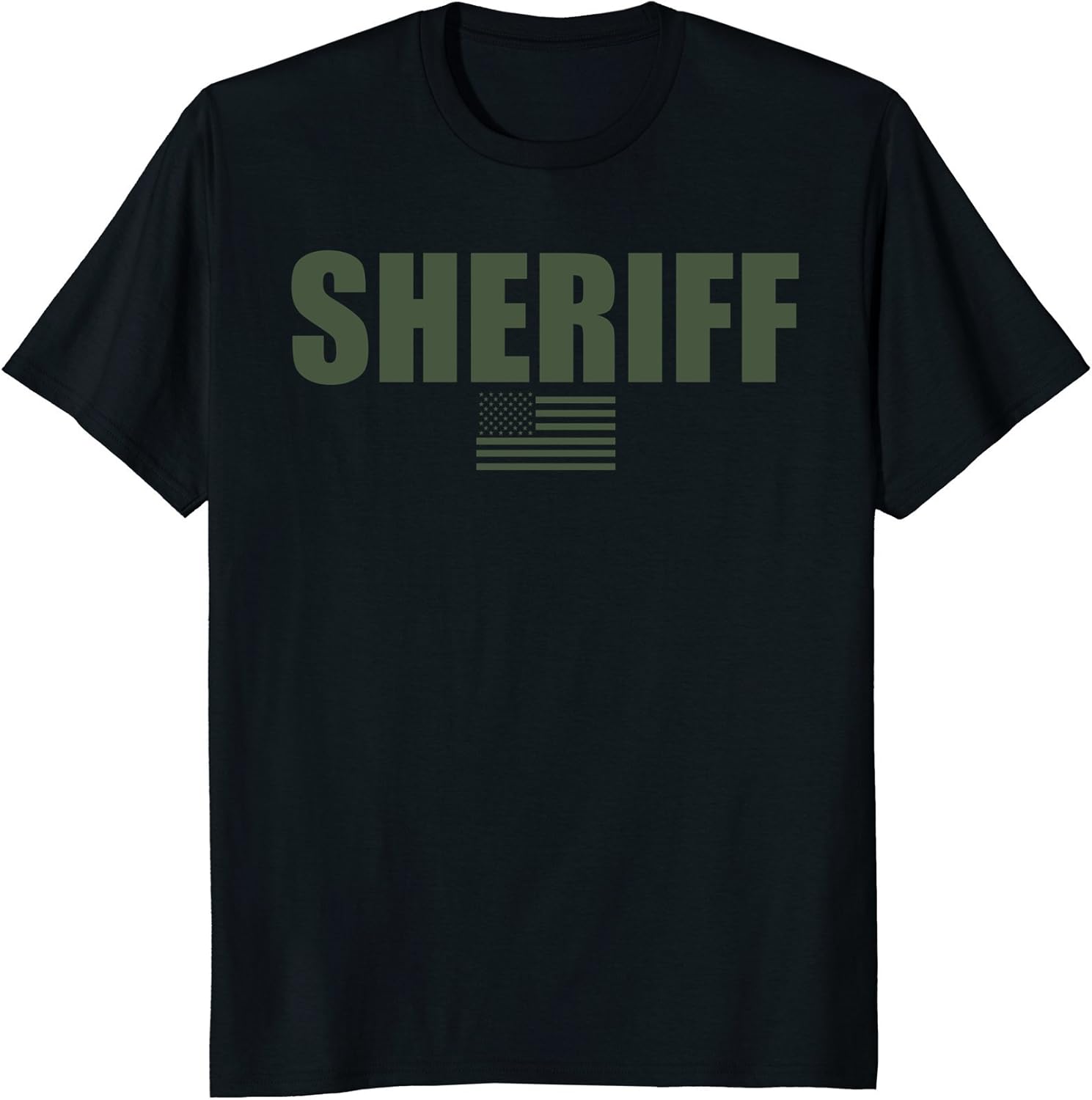 Amazon.com: Sheriff OD Green On Duty Uniform T-Shirt: Clothing