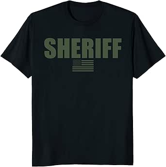 Amazon.com: Sheriff OD Green On Duty Uniform T-Shirt: Clothing