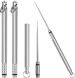 Amazon.com: 2 Pieces Portable Titanium Toothpick, Premium Metal ...