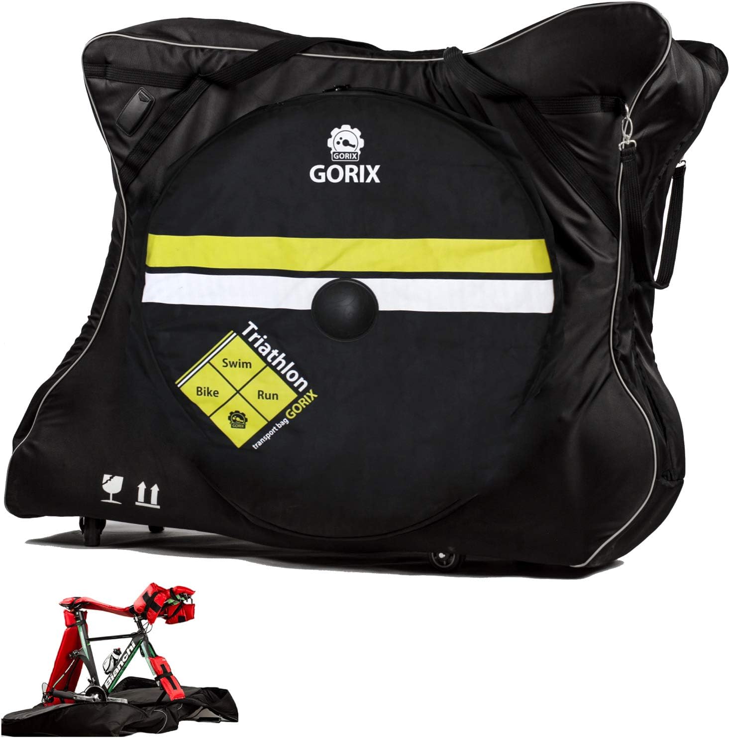 Amazon | GORIX(ゴリックス) キャスター付き 自転車 輪行袋 ロードバイク [ 飛行機輪行向き 輪行バッグ 耐衝撃] トライアスロン トラベルバッグ Ca6 | GORIX ...
