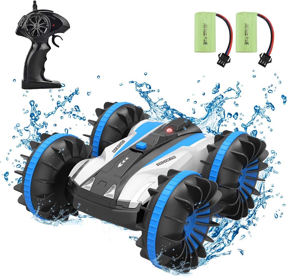 OYMMENEY 4WD Remote Control Car, 2.4Ghz 1/18 Waterproof RC Stunt Car ...