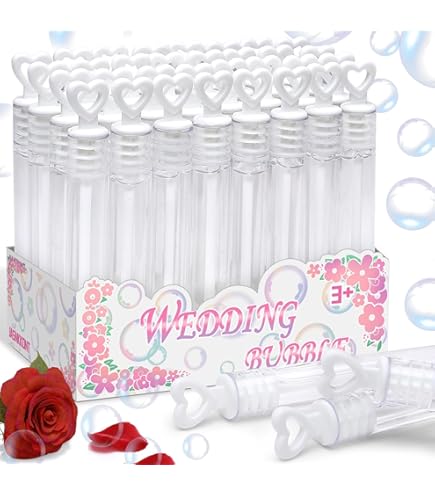 Double Heart Mini Bubble Bottles Amazon.com: Wedding Bubbles Bulk