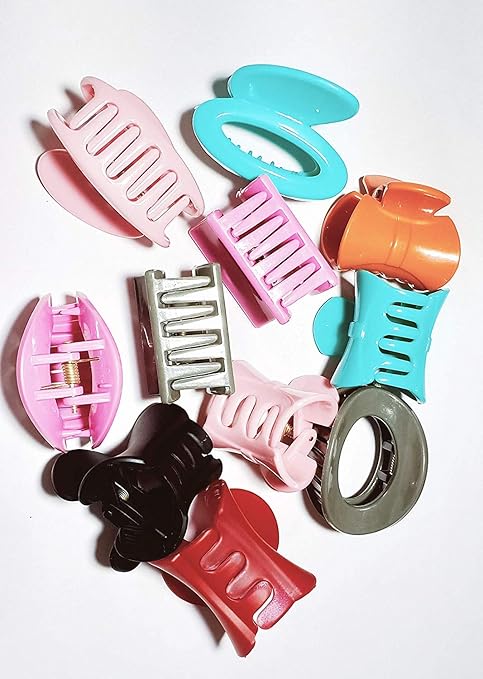 Buy DKB Plastic Hair Clutcher Claw Clip Medium Size (Multicolour ...