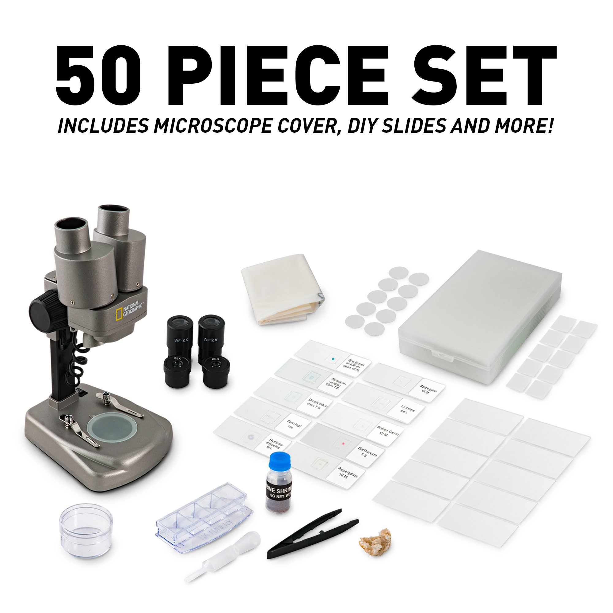 Mua NATIONAL GEOGRAPHIC Dual LED Kids Microscope - 50+ pc Science Kit ...