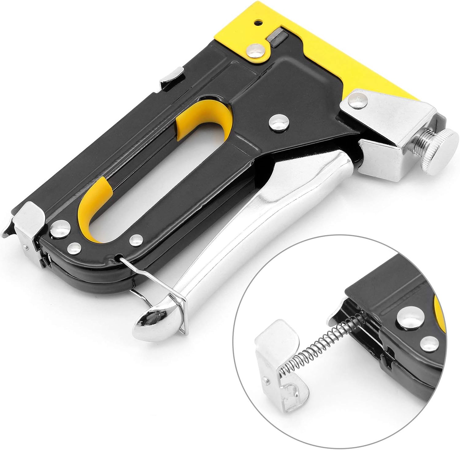 Yuhtech Staple Gun Kit, 3 in 1 Tacker Gun Manual Nail Gun with Staple ...