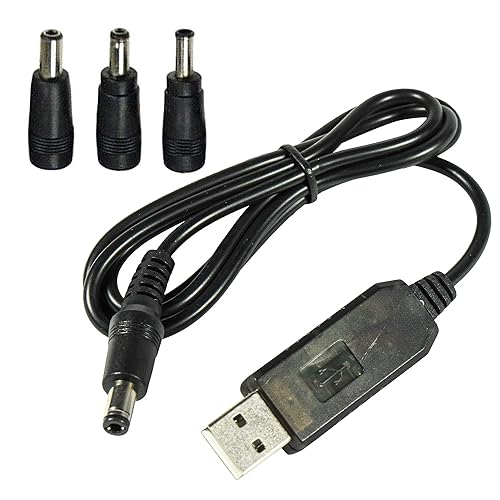 HQRP USB Compatible with DC 12V 2A Barrel Plug Connector -C+ Step-Up ...