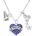 Amazon.com: HUTIMY Cheerleader Necklace for Teen Little Cheer Charm ...