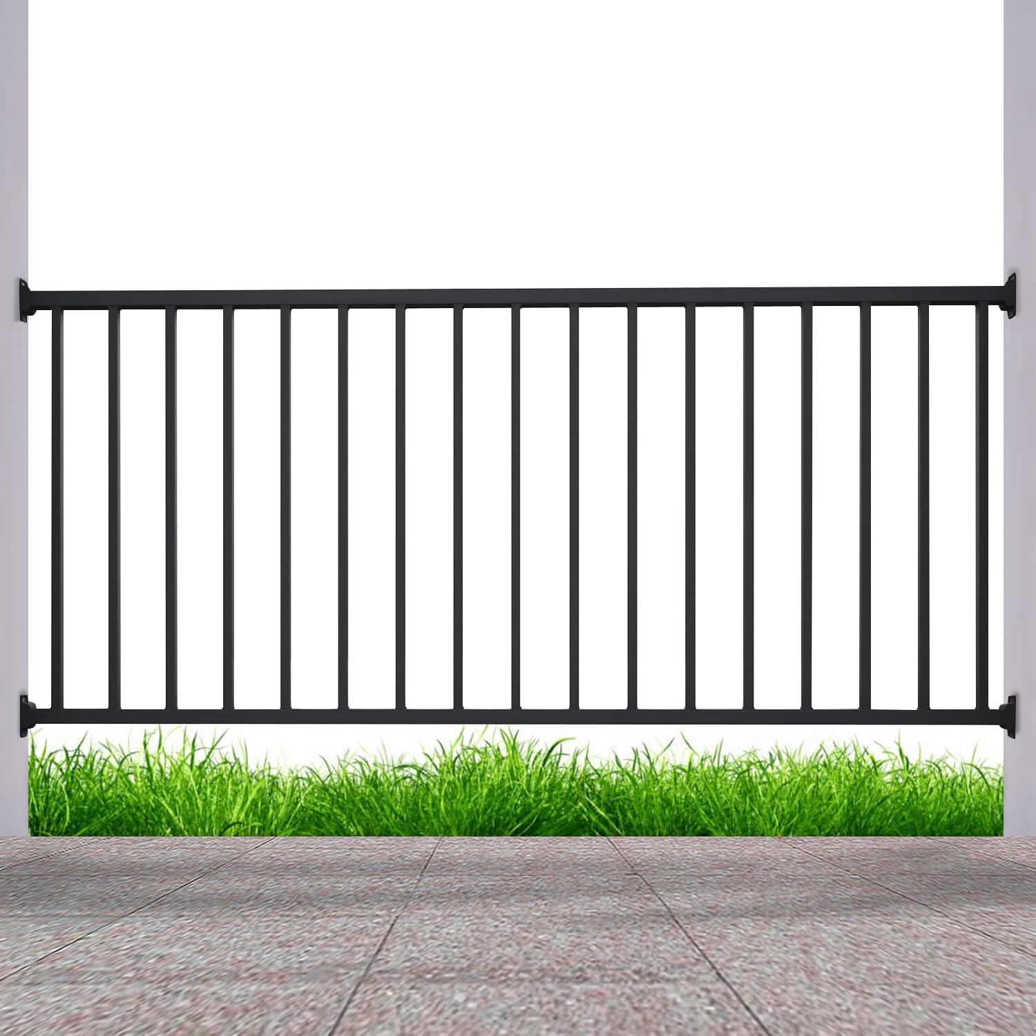 CR Fence & Rail Metal Railing for Deck, Metal Guard Rail Kit with ...