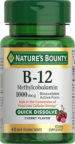 Nature's Bounty Vitamin B12, Supports Energy Metabolism and Nervous ...