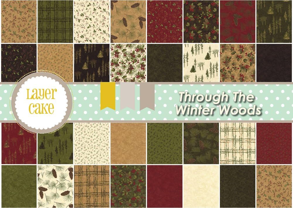 Through Winter Woods Layer Cake 42- 10" Fabric Squares By Holly Taylor ...