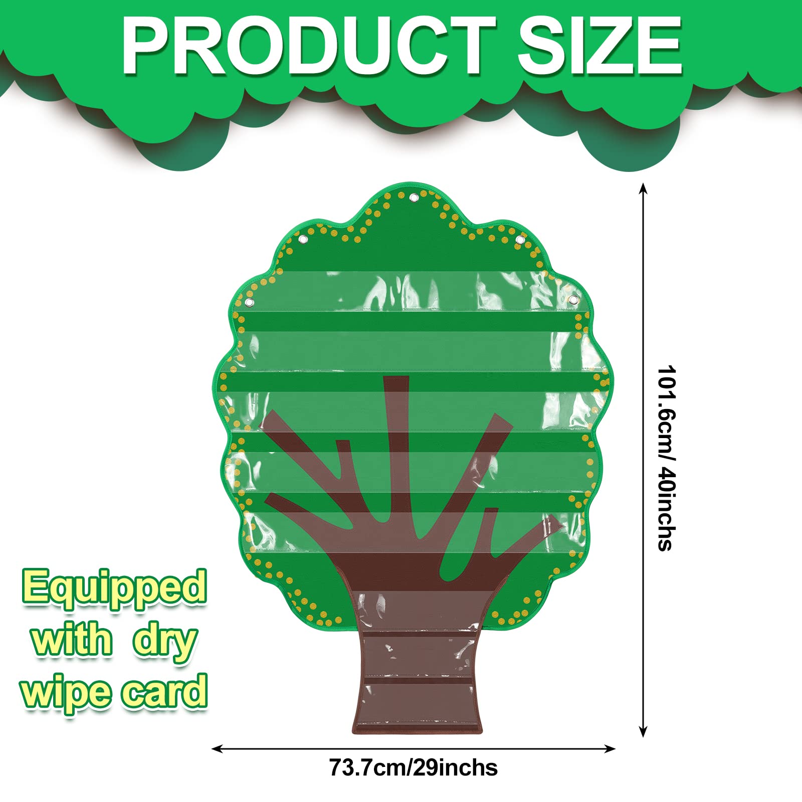 Mua Fuutreo Tree Pocket Chart Over 3 Feet Tall with 8 Large Pockets ...