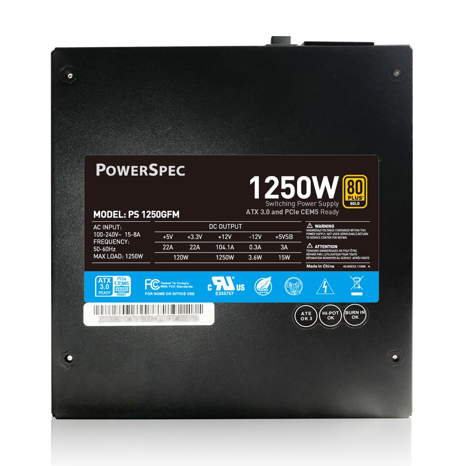 Mua 1250W Power Supply Fully Modular 80 Plus Gold Certified ATX3.0 ...