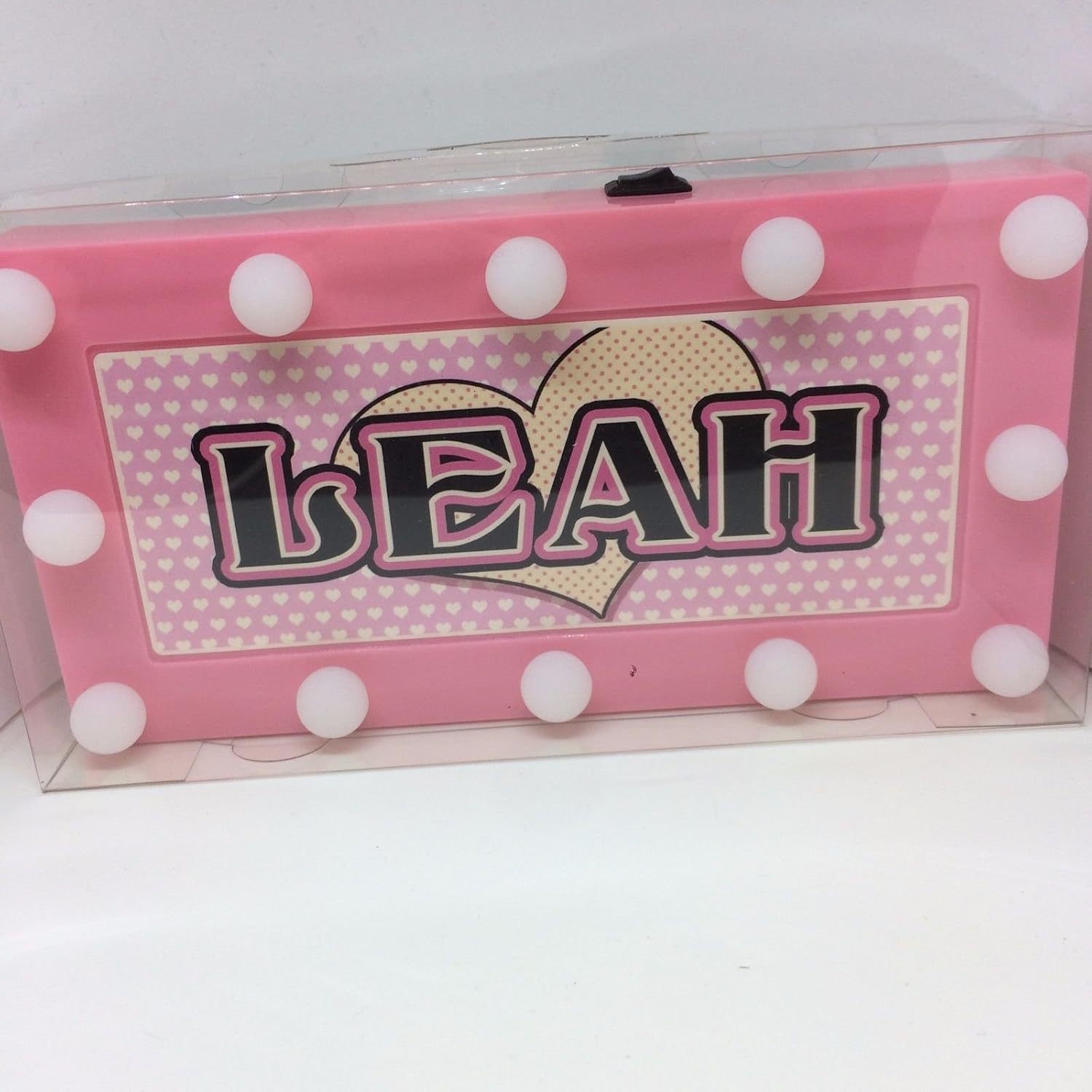 LEAH Childrens LED Personalised Name In Lights room Sign – BigaMart