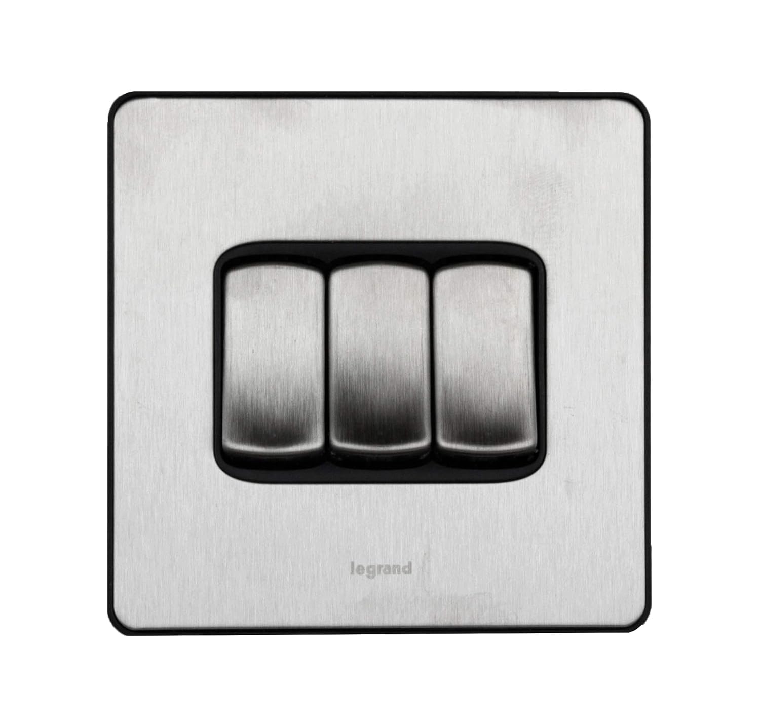 Legrand Synergy Sleek Design 832133 single pole plate switch, 3 gang 2 ...