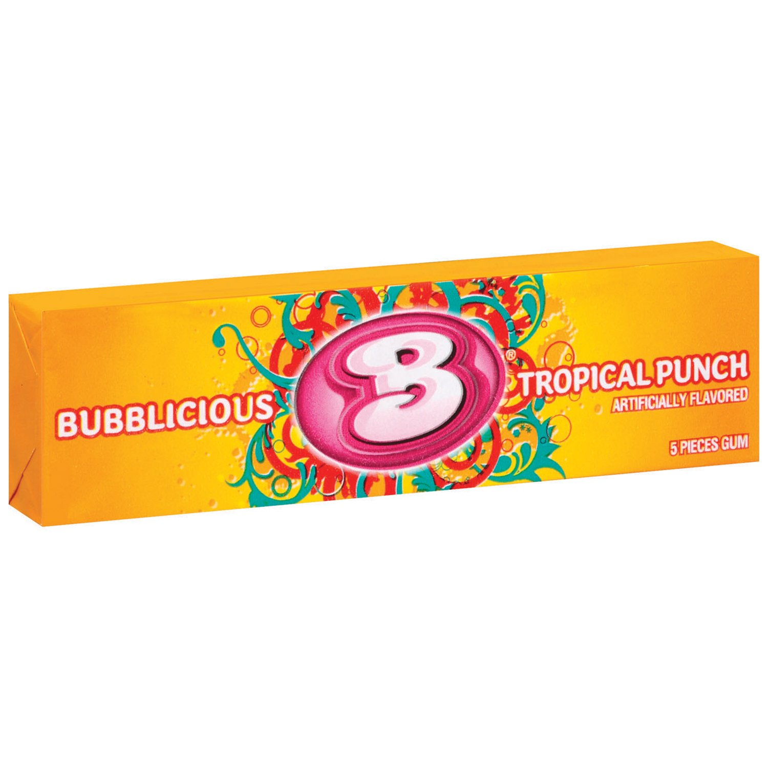 Amazon.com : Bubblicious Tropical Punch, 5-Count (Pack of 18) : Chewing ...