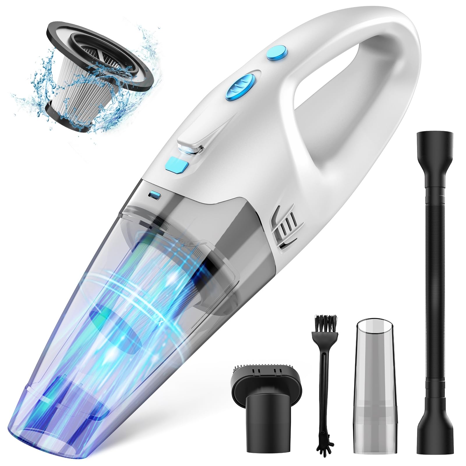 FUOAYOC Handheld Vacuum Cordless,Car Vacuum Portable Cordless,Strong ...