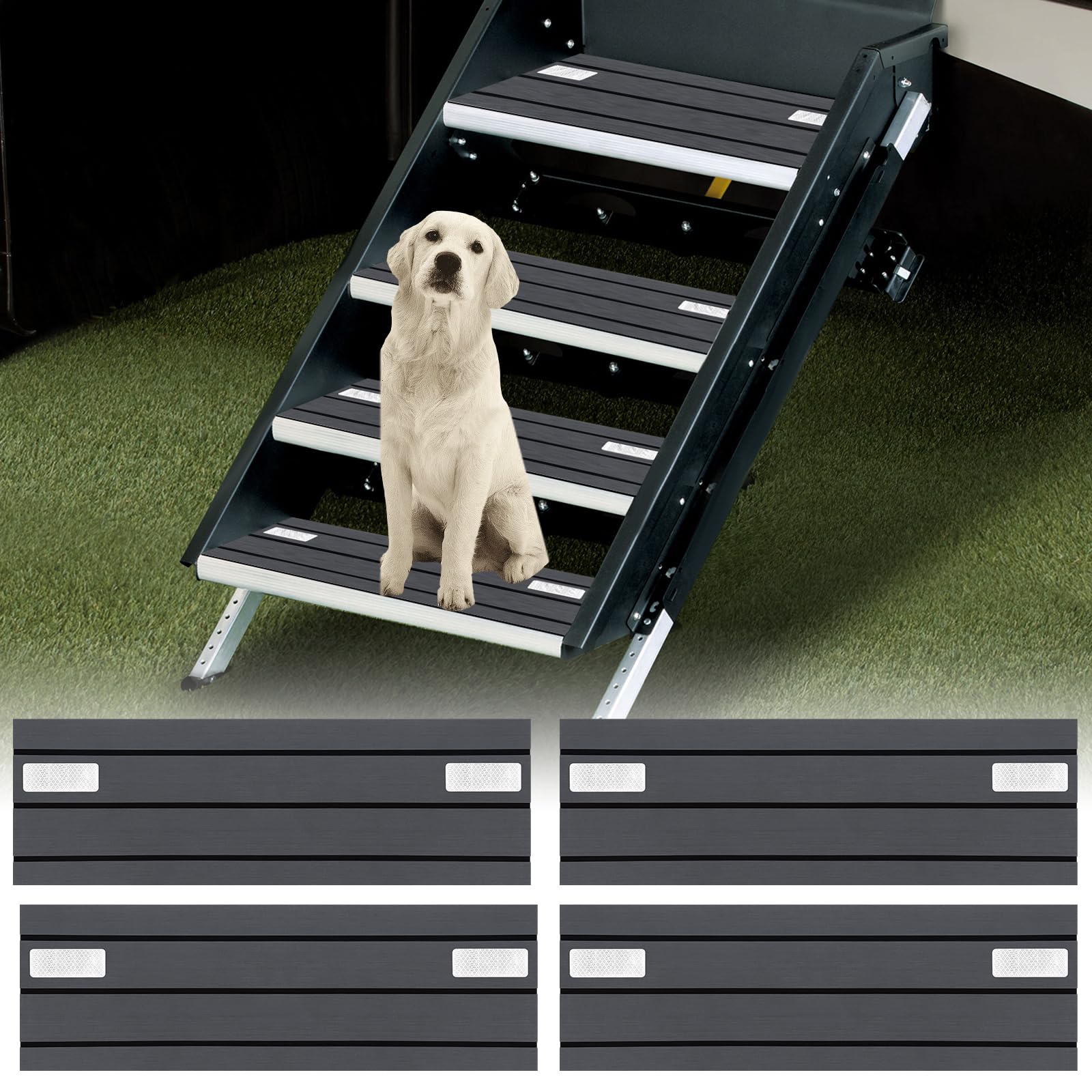 ESUDNT RV Step Covers – 4 Pack Camper Step Covers Deck, Slip Resistant ...