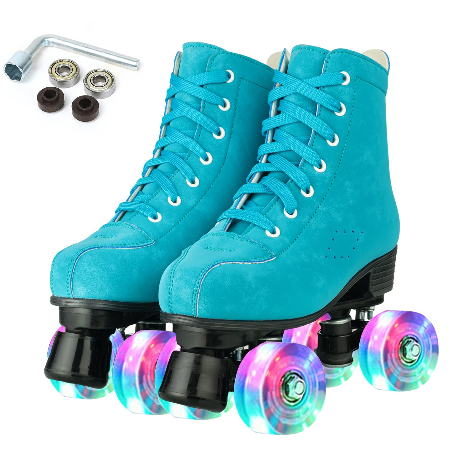 SilverTree Roller Skates for Women and Men PU Leather High-top Adult ...