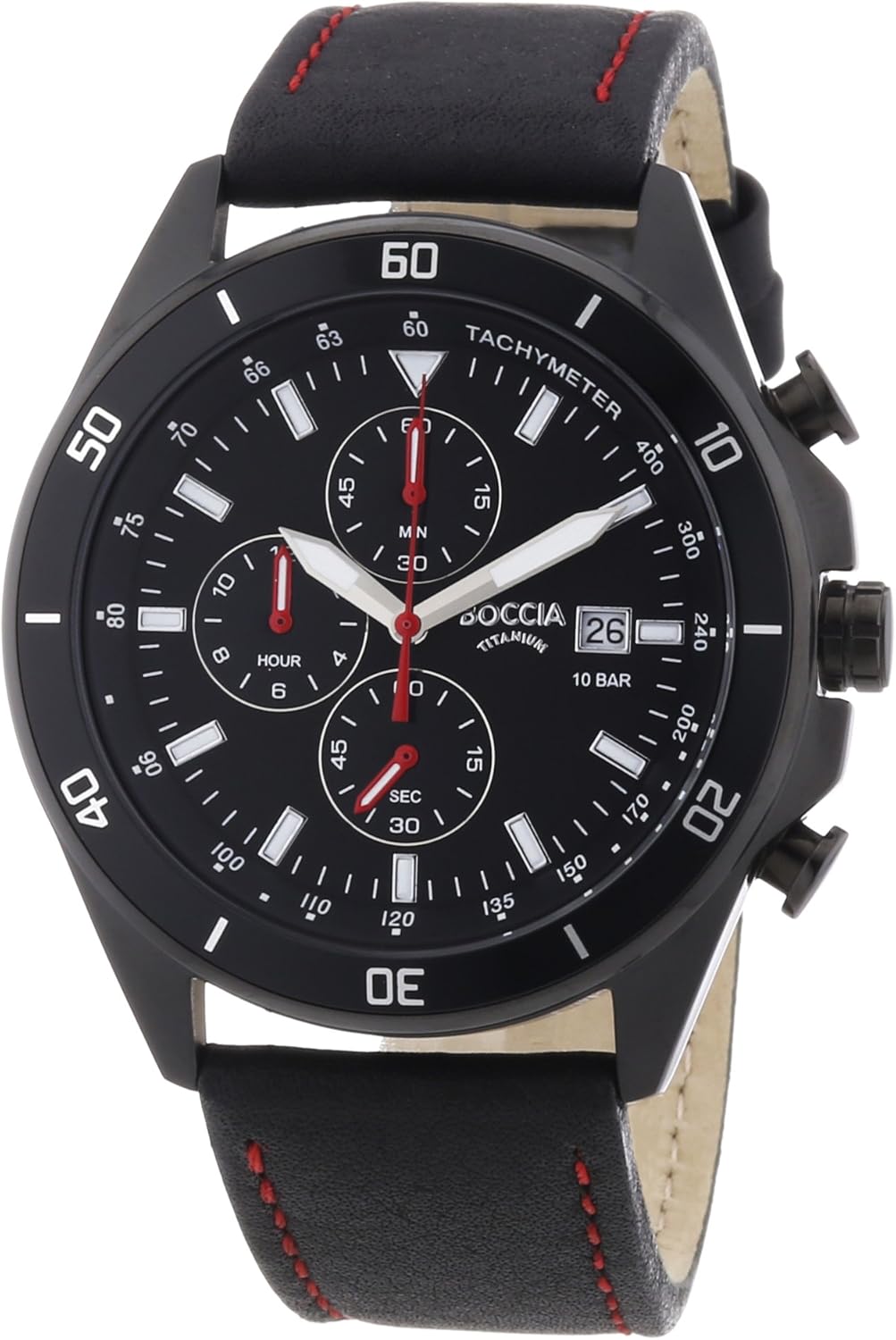 Boccia Men's Quartz Watch 3762-04 3762-04 with Leather Strap: Amazon.co ...