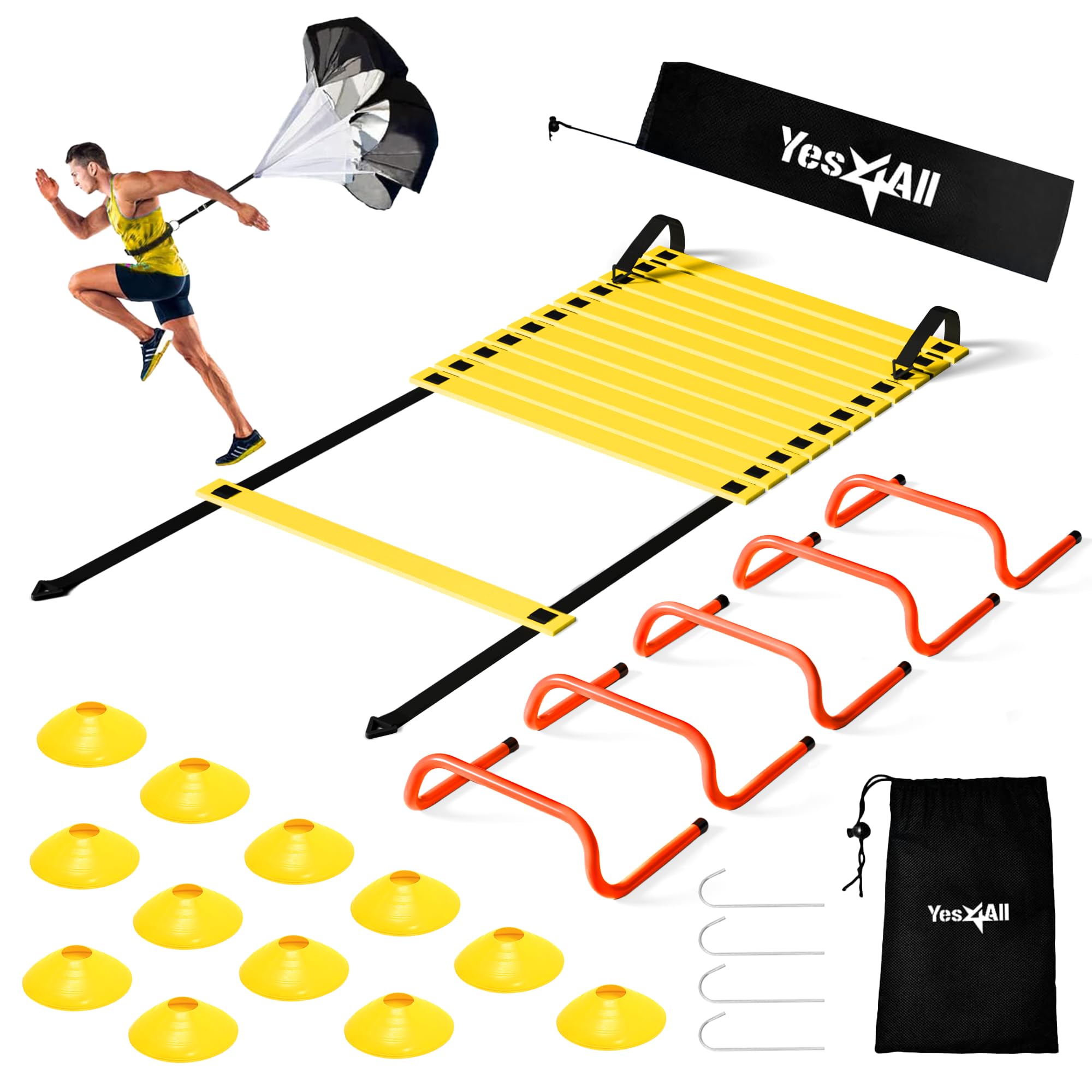 Mua Yes4All Agility Ladder Speed Training Equipment Set - 1 Adjustable ...