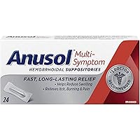 Anusol Multi-Symptom Hemorrhoidal Suppositories, 24 Count : Amazon.ca: Everything Else