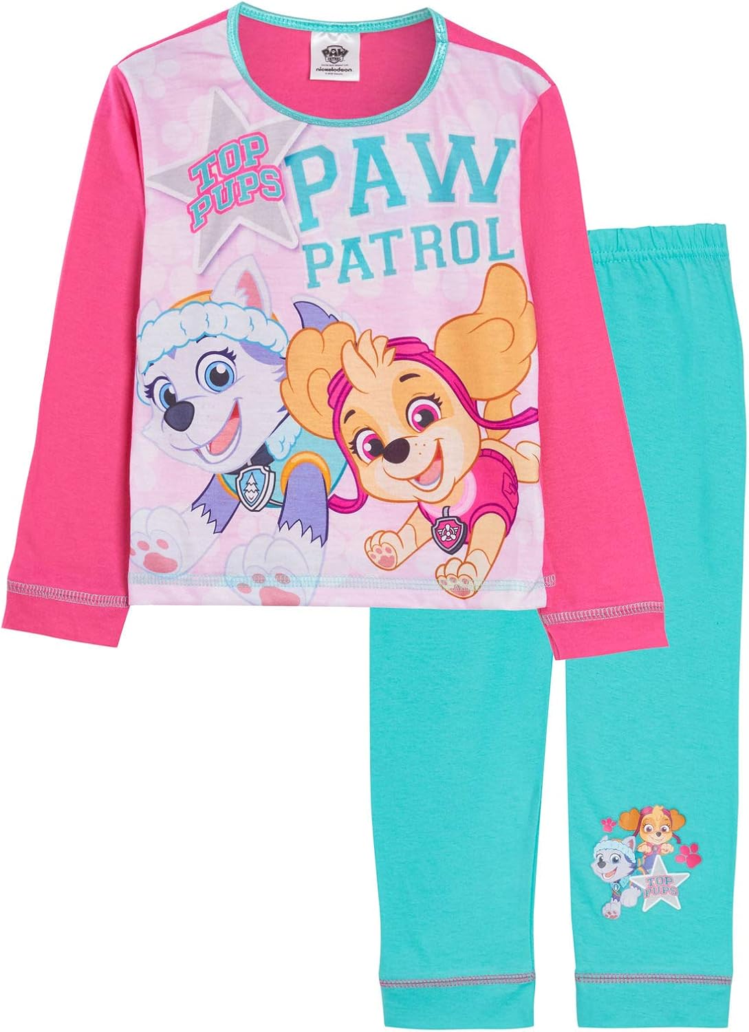 Paw Patrol Girls Pyjamas Kids Skye Everest Full Length Long Pjs Set ...