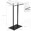 M&T Displays Tempered Clear Glass Conference Podium Stand Black ...