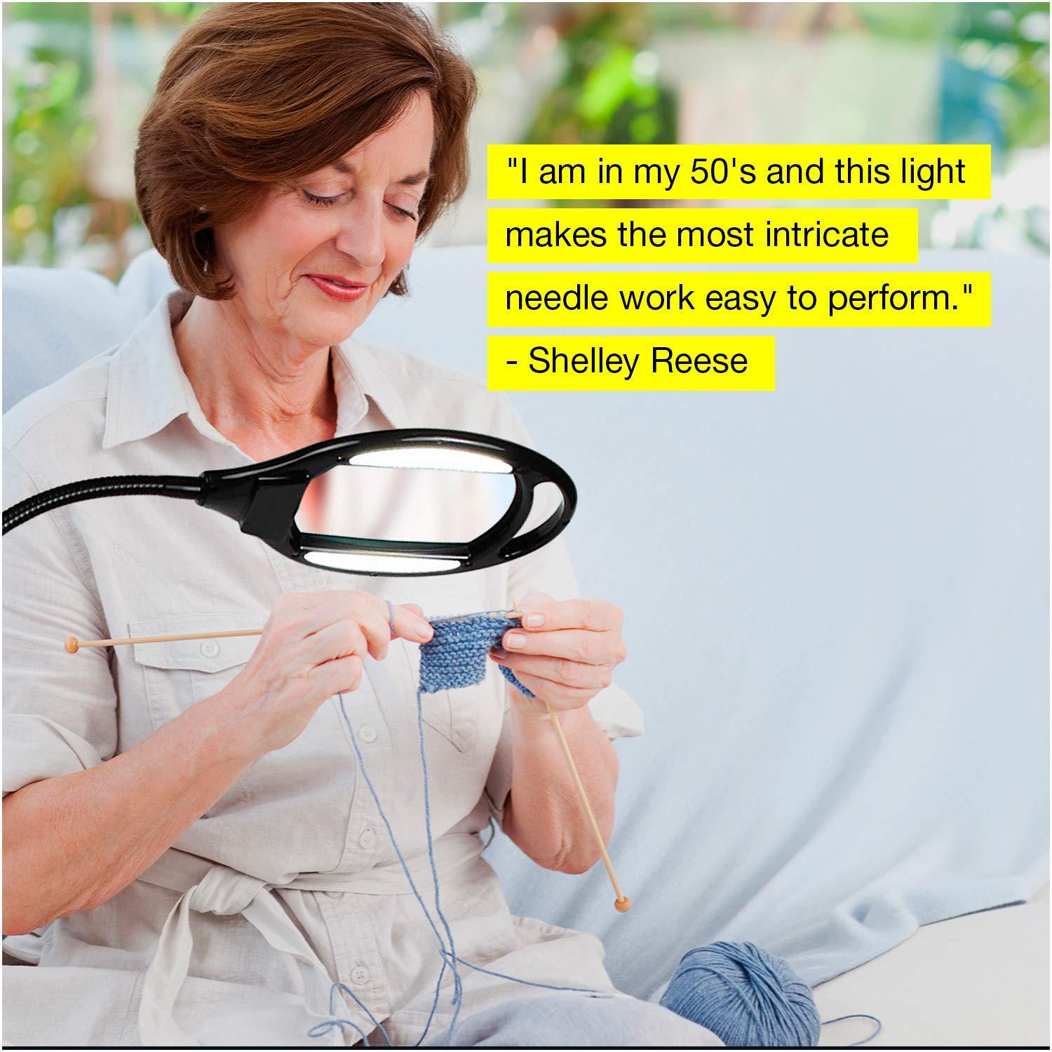 Brightech LightView Pro LED Magnifying Floor Lamp - Daylight Bright ...