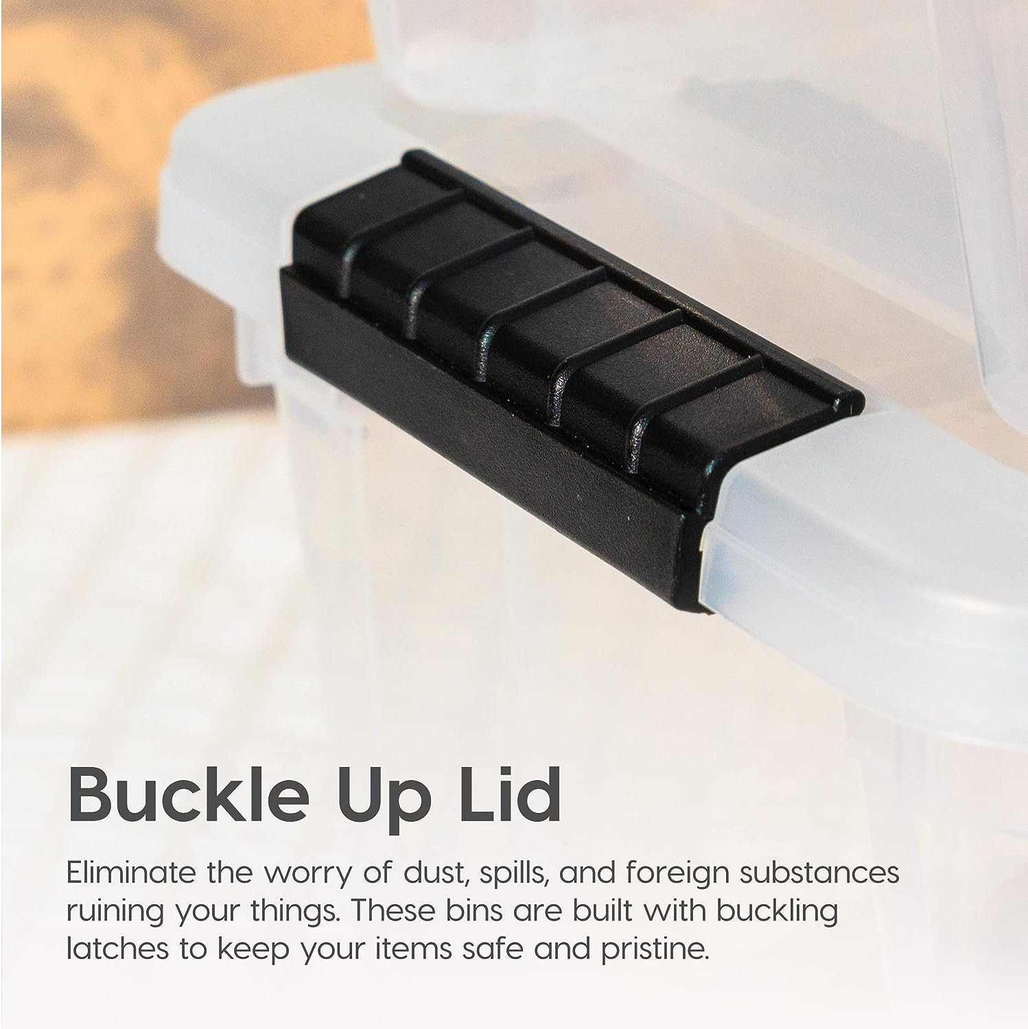 Mua IRIS USA 13 Qt Stackable Plastic Storage Bins with Lids, 4 Pack ...