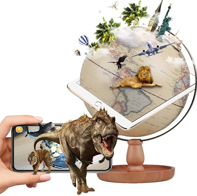 Amazon.com: FUN GLOBE AR Explore The World Globe Desktop Education ...
