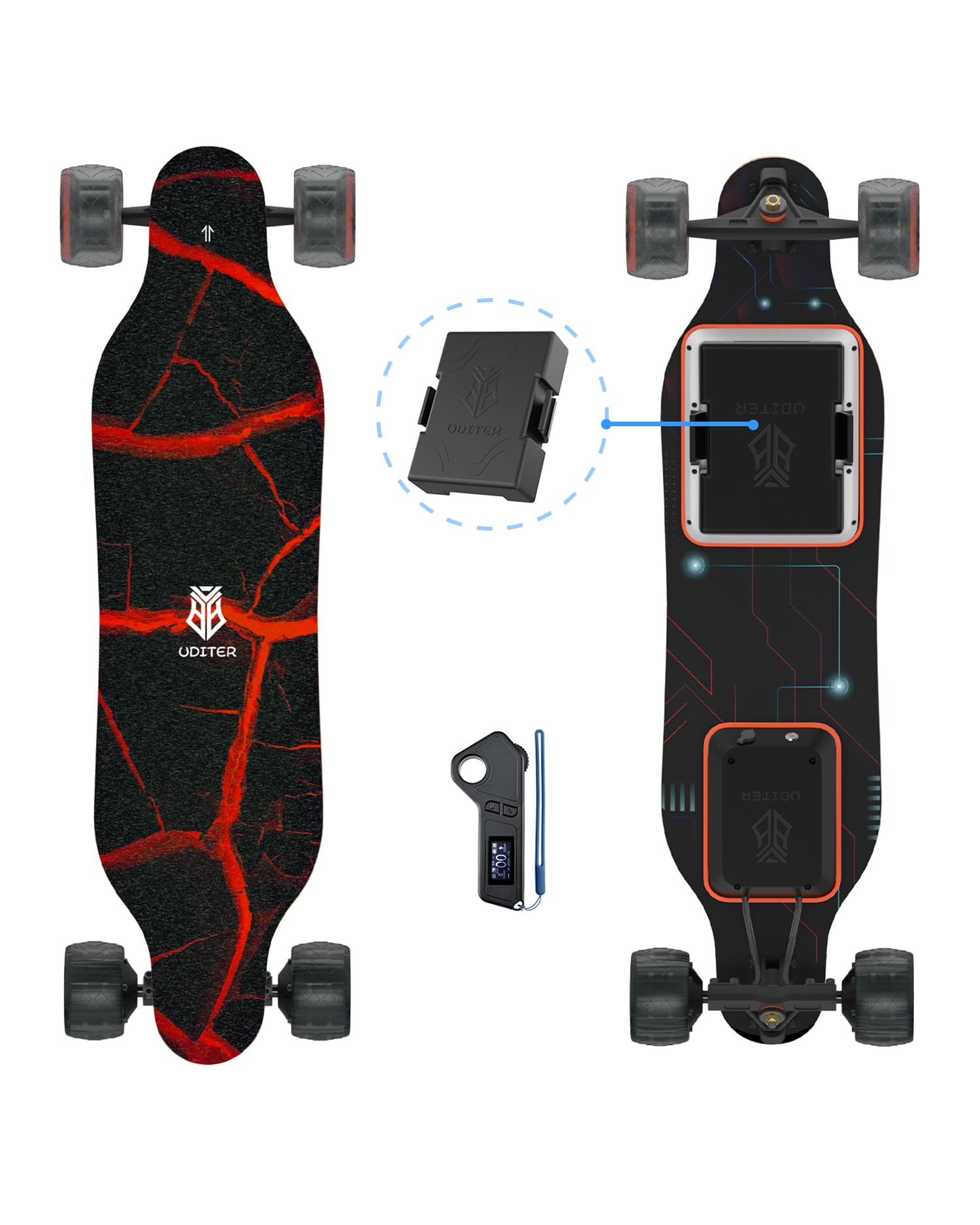 Mua UDITER S3 Electric Skateboards with Removable Battery Design ...