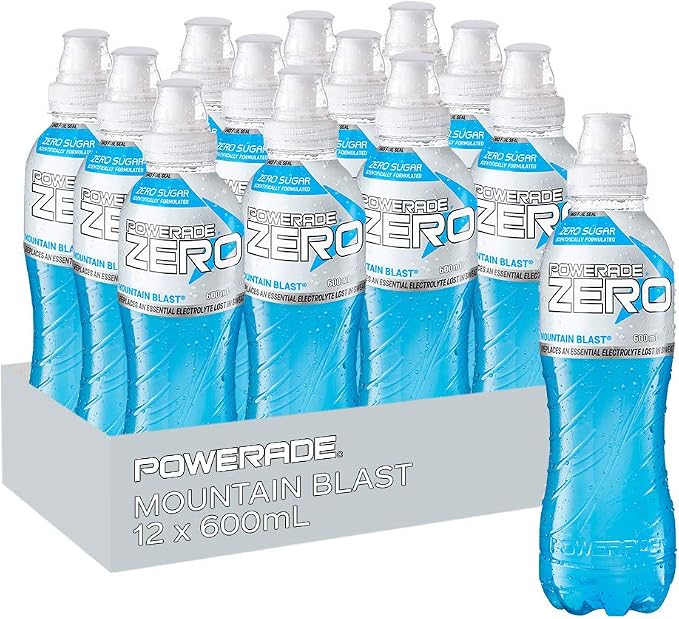 Powerade ION4 Mountain Blast Zero Sports Drink, 12 x 600 ml: Amazon.com ...