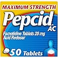 Amazon.com: Pepcid AC, Maximum Strength 20mg Famotidine, 50 ct