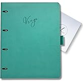 Amazon.com : Leather Refillable Work Notebook with 8.5 x 11 Inner Page ...