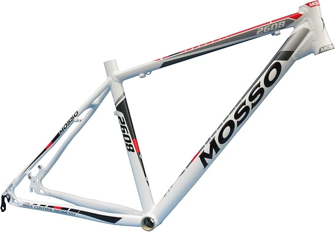 Mosso 2608TB MTB Frame 17" 7005 Alloy 26" White/Red XC Trail: Amazon.co ...