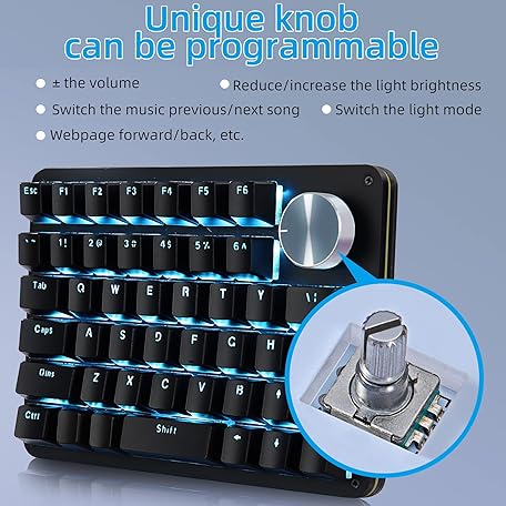 Mua Koolertron One Handed Mechanical Gaming Keyboard with 24 Macro Keys ...