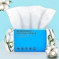 Amazon.com: Disposable Face Towel 100 Count, Soft Cotton Clean Skin Face Towels, Dry Wipes ...