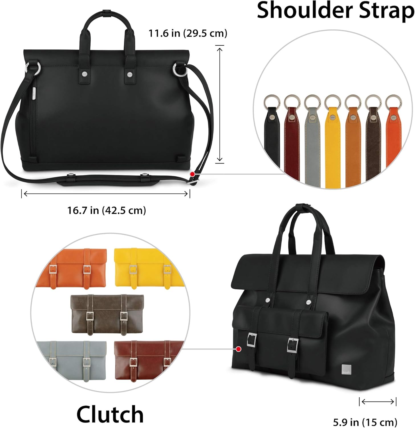 Moshi Treya Messenger Bags – Convertible Satchel/Backpack – BigaMart