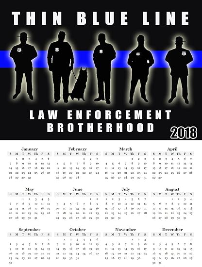 Amazon.com: 2018 Calendar Poster Police Poster Calendar Law Enforcement ...