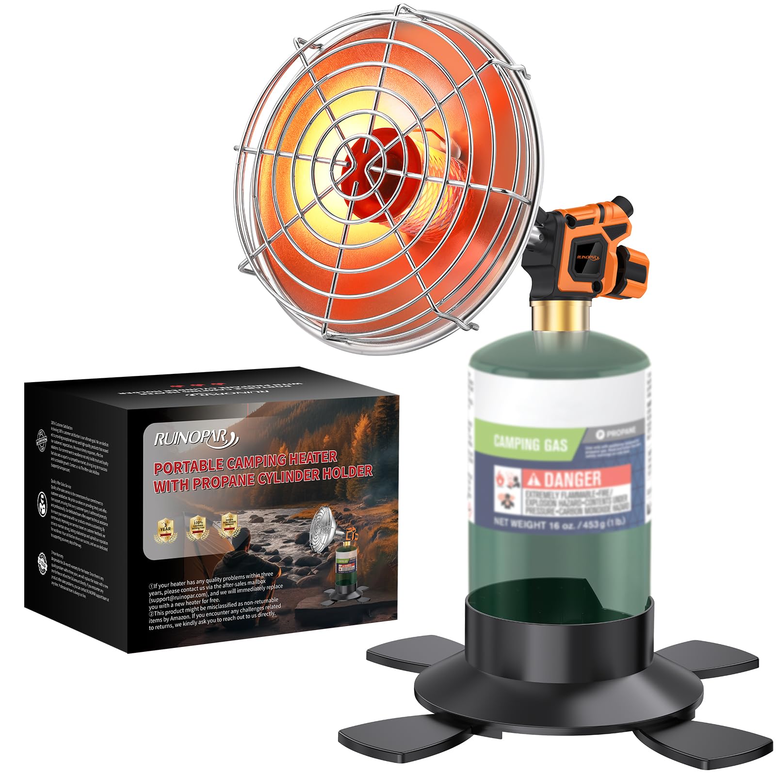 Propane Heater, 9200BTU Portable Patio Heater for Outdoor Use,Camping ...