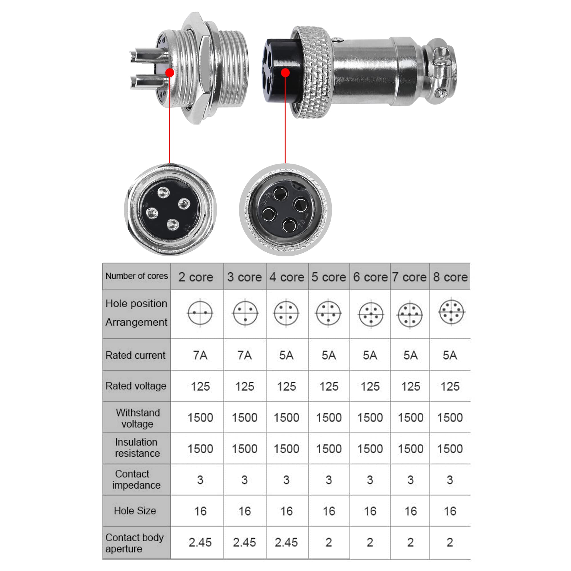 Mua YACSEJAO GX16 Aviation Plug Socket 4 Pin 16mm GX16-4 Male Female ...