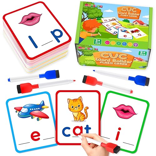 Short Vowel Spelling Flashcards, CVC Sight Words Handwriting Cards, Learn to Write Phonics Flash ...