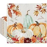Amazon.com: JarThenaAMCS 100Pcs Fall Paper Napkins Pumpkin Sunflower ...