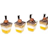 Amazon.com: Exquisite Clear Plastic Mini Square Mousse Dessert Cups ...