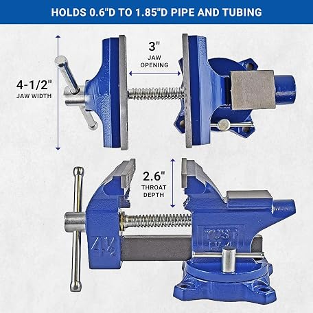Mua Yost Vises LV-4 Homeowner's Vise | 4.5 Inch Jaw Width with a 3 Inch ...