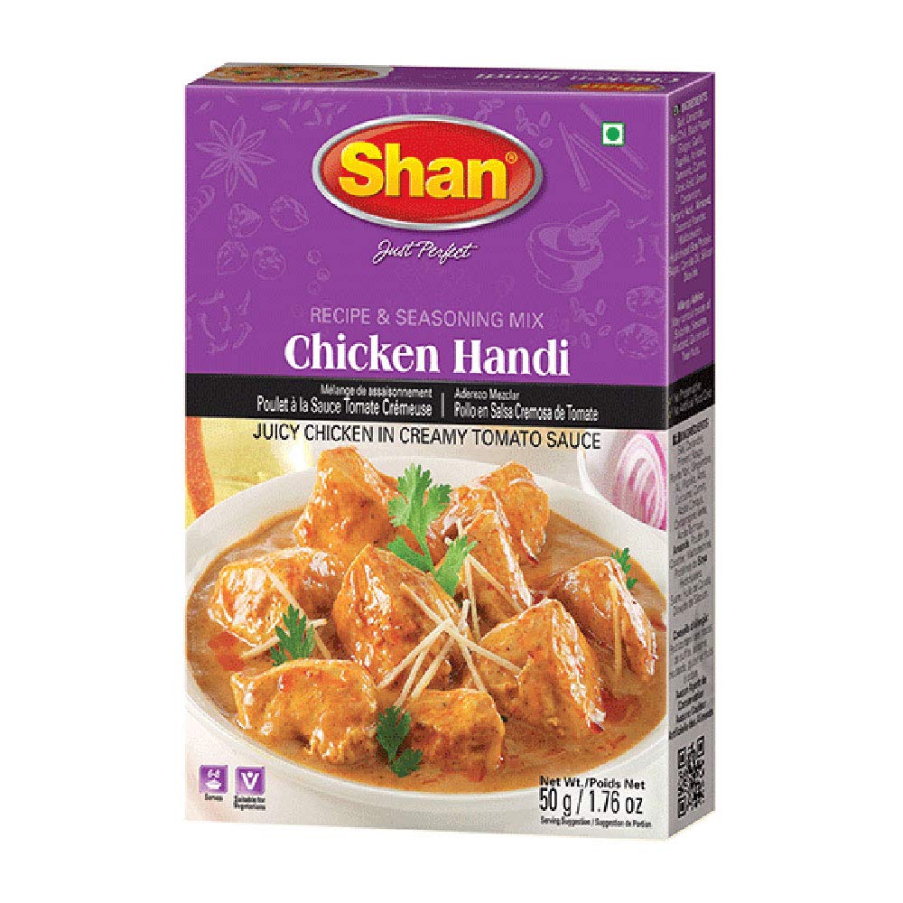 Amazon.com : Shan Chicken Handi Recipe and Seasoning Mix 1.76 oz (50g ...
