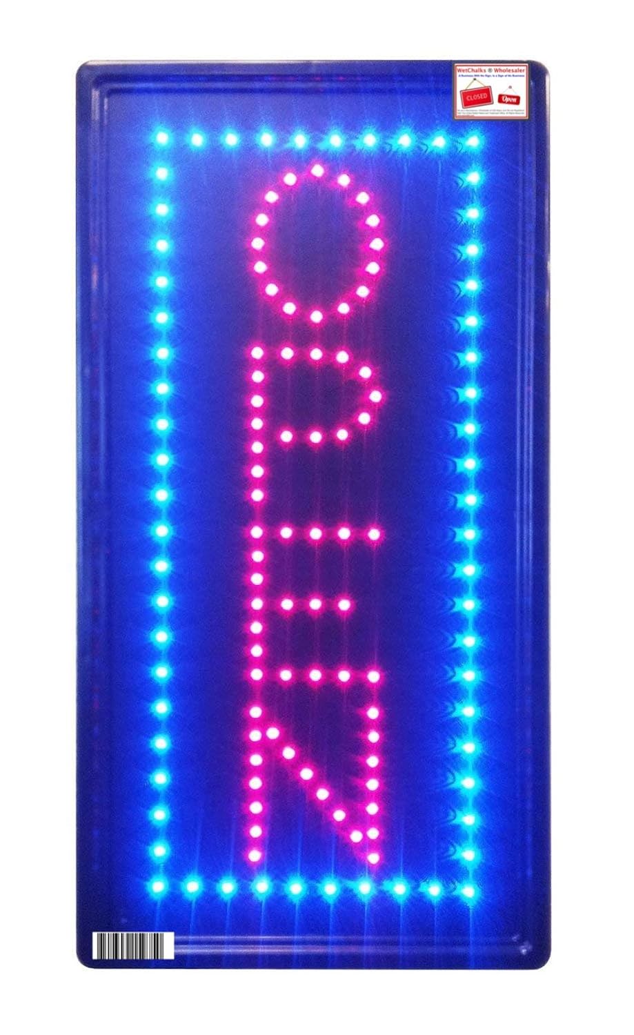 Amazon.com: Open Vertical LED Neon Sign 10x20" Now Brighter and Bigger ...