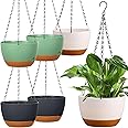 Amazon.com: 6 Pcs 8 Inch Hanging Planter for Indoor and Outdoor Plants ...