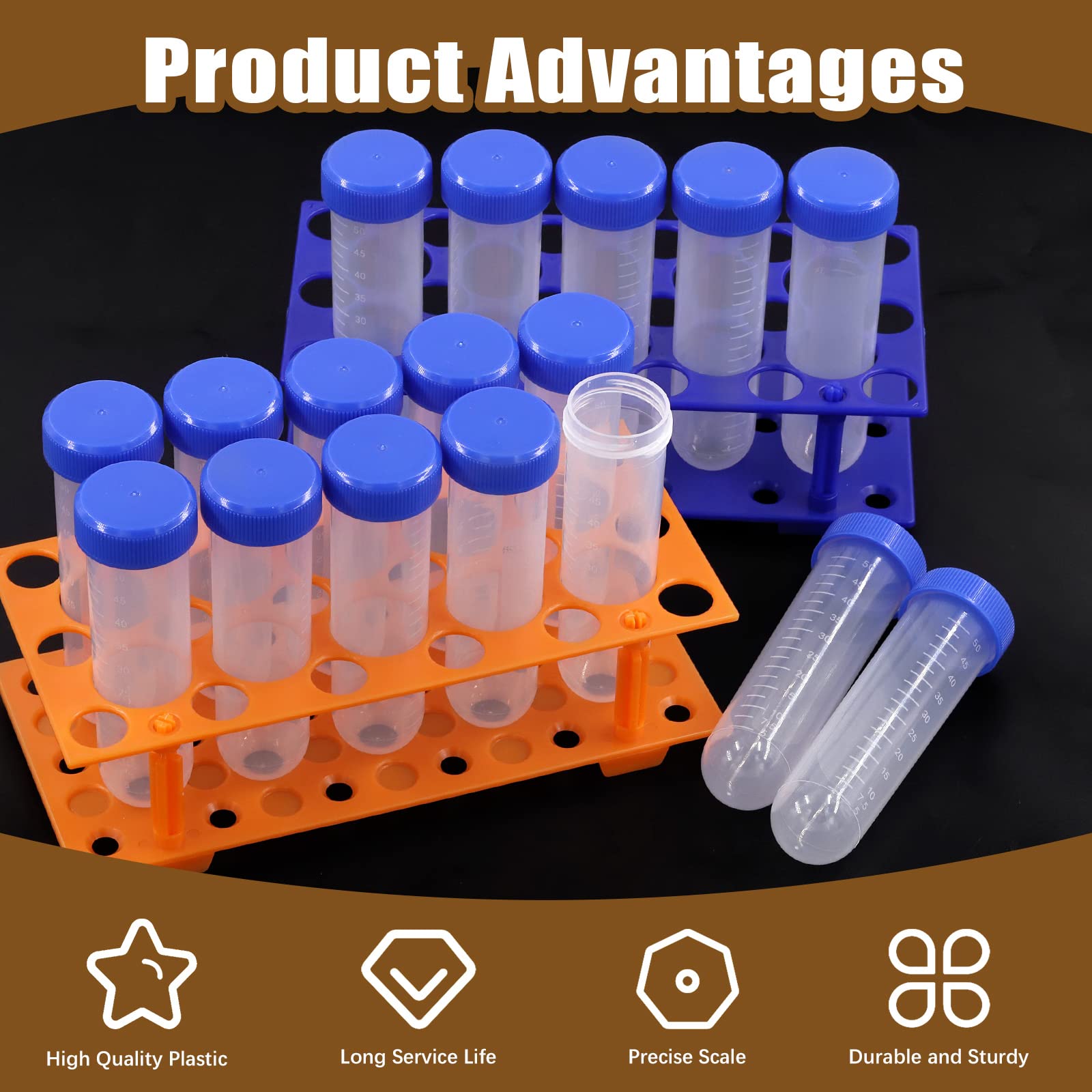 Mua 2 Pack 28 Well Test Tube Rack Laboratory Centrifuge Tube Holder for ...